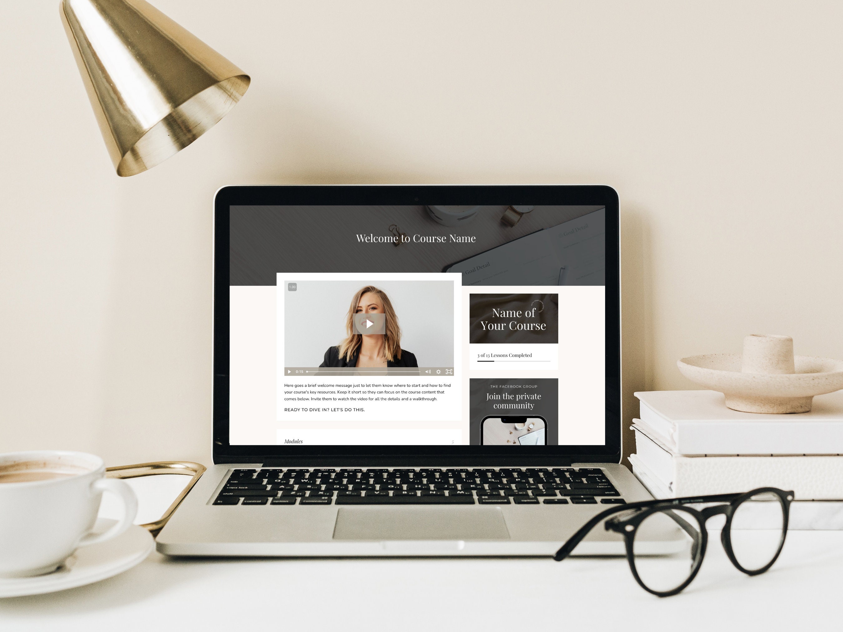 Kajabi Course Template | Kajabi Product Template With Course Thumbnails ...