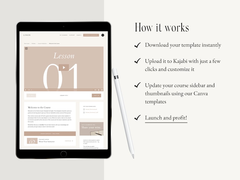 Kajabi Course Template Kajabi Product Template With Course Thumbnails ...