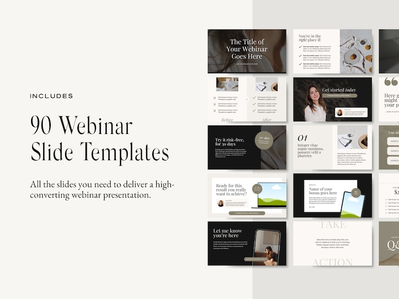 Webinar Slide Deck Template for Coaches and Course Creators | Neutral ...