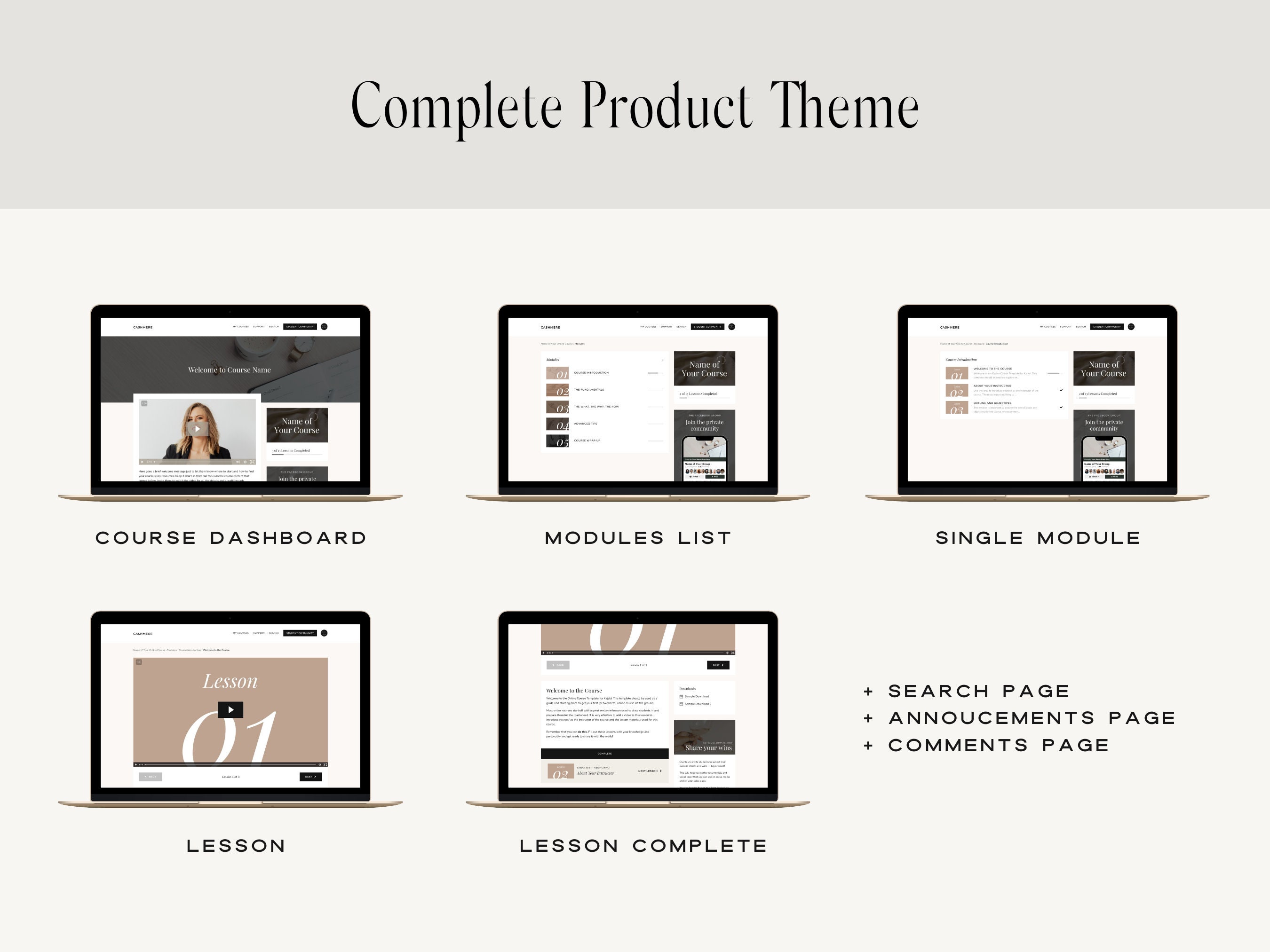 Kajabi Course Template | Kajabi Product Template With Course Thumbnails ...