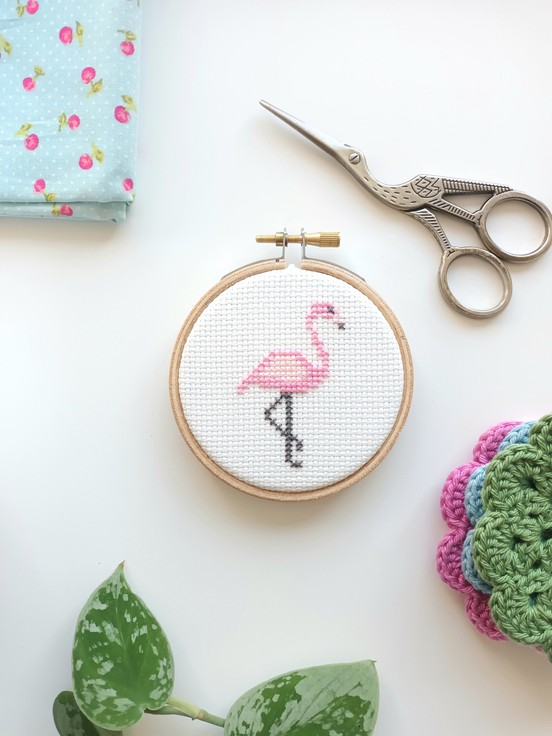 Flamingo - 7,5 Cm (3 Inch) | Cross Stitch Pattern | Pdf Download ...