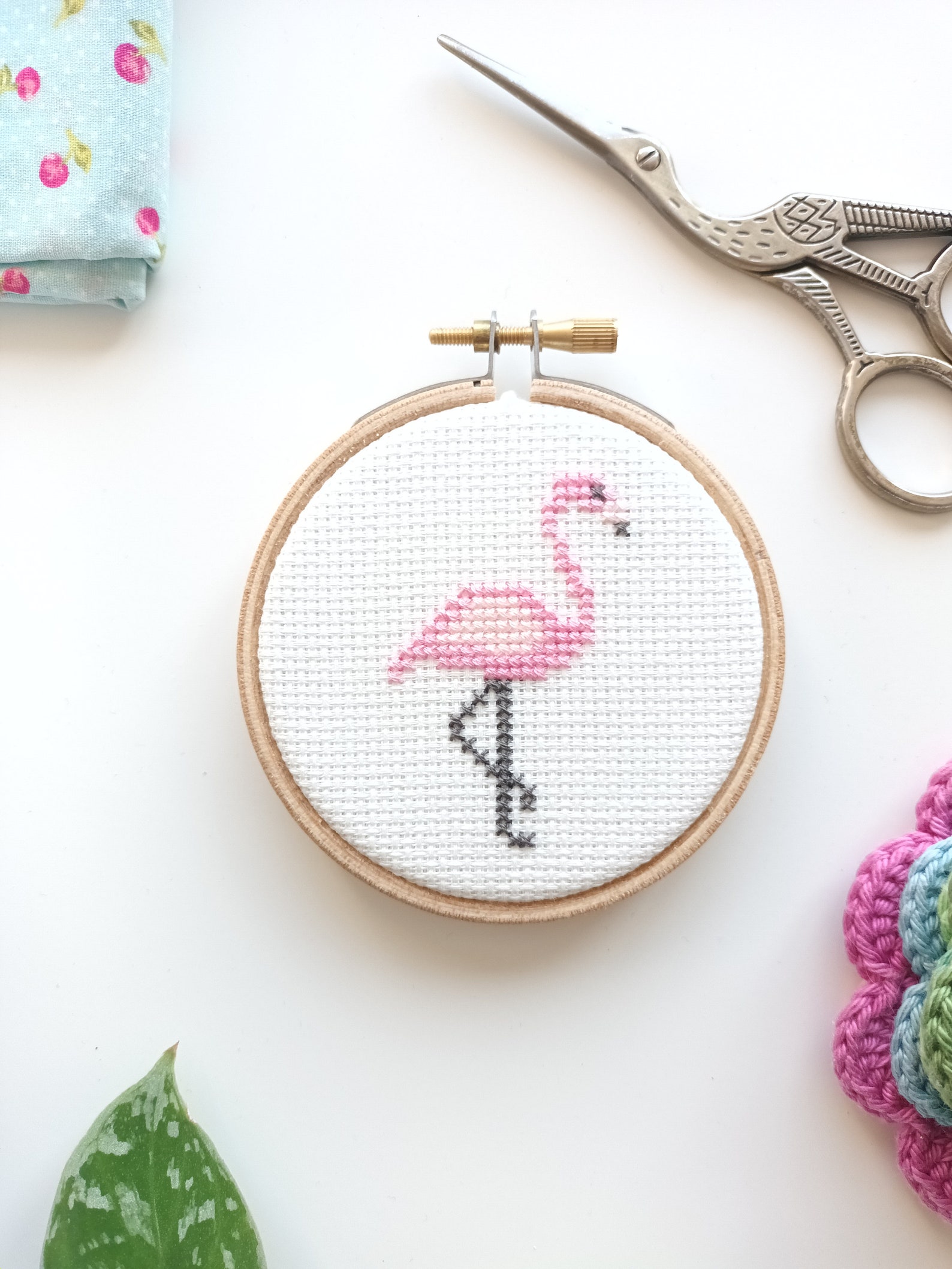 Flamingo - 7,5 Cm (3 Inch) | Cross Stitch Pattern | Pdf Download ...