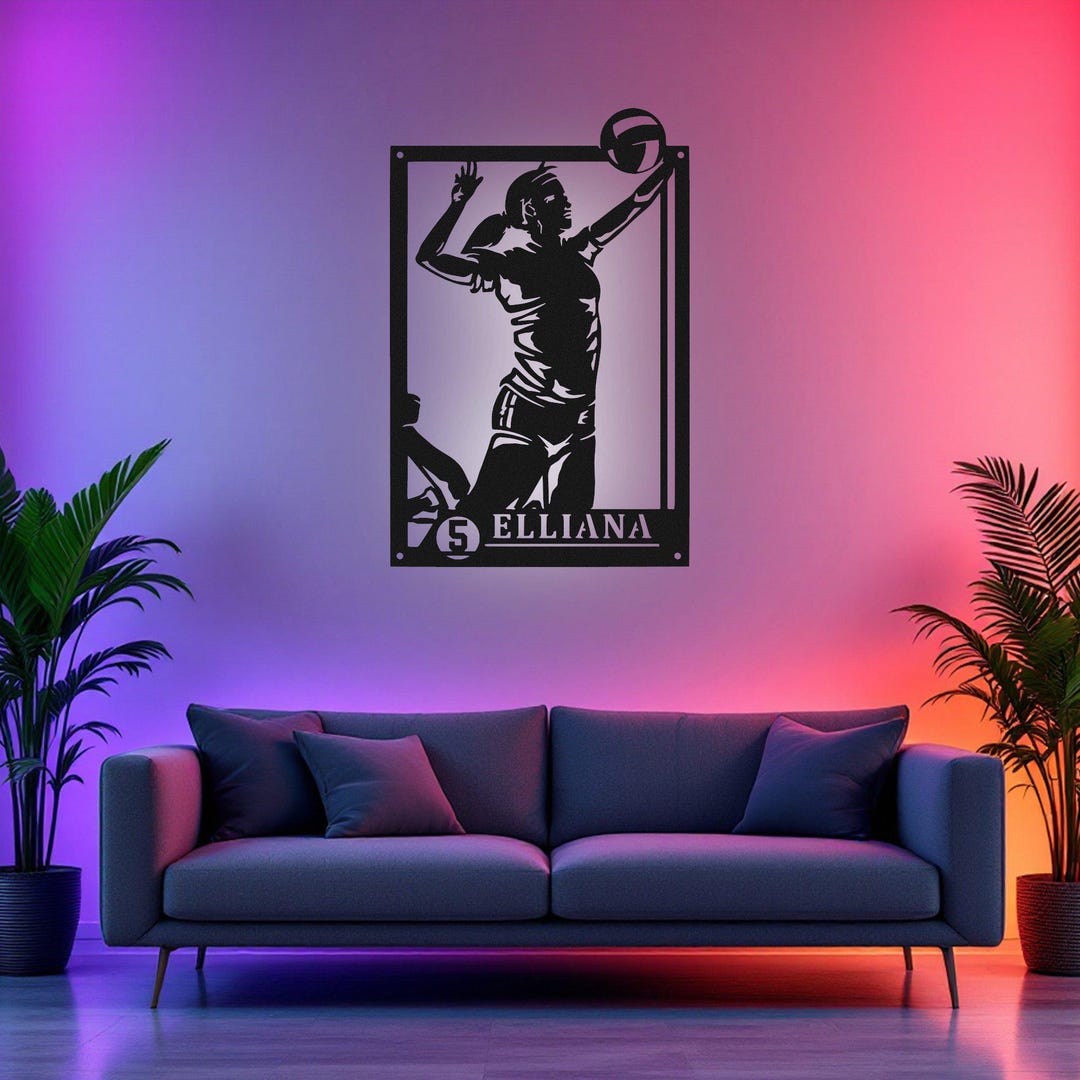 Custom Female Track and Field Signage Metal Sign With LED Light ...