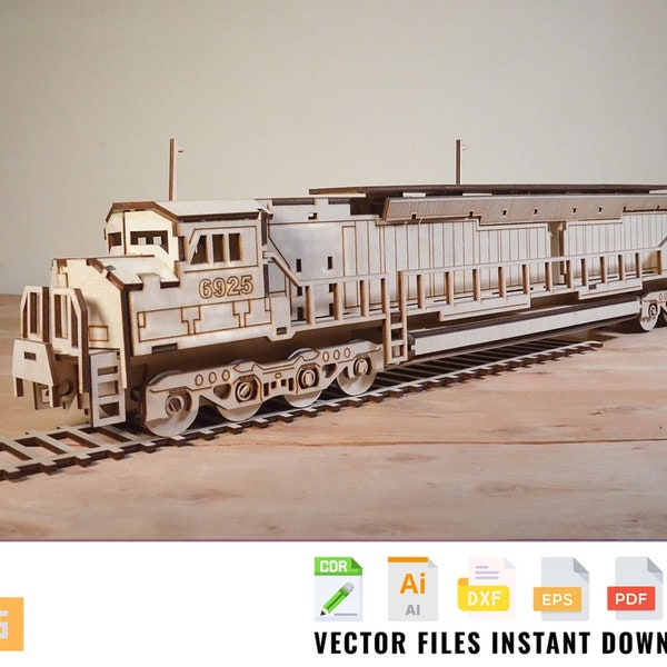 Wooden Train Model Kit - Etsy