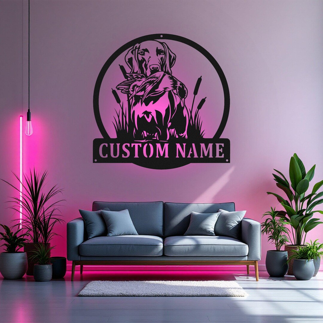 Custom Duck Hunting Metal Wall Art With LED Light, Personalized Duck ...