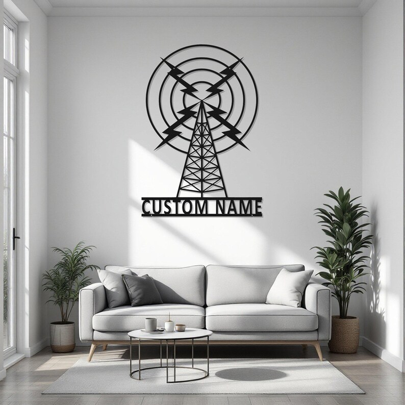 Custom Ham Radio Metal Wall Art With LED Light, Personalized Ham Radio ...