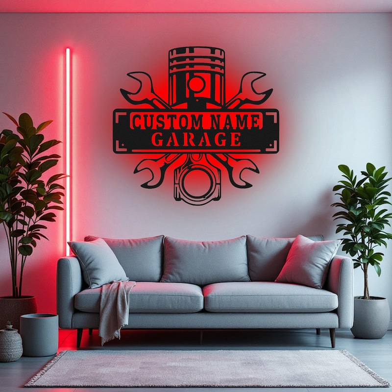 Led Custom Sign Auto Shop - Etsy UK