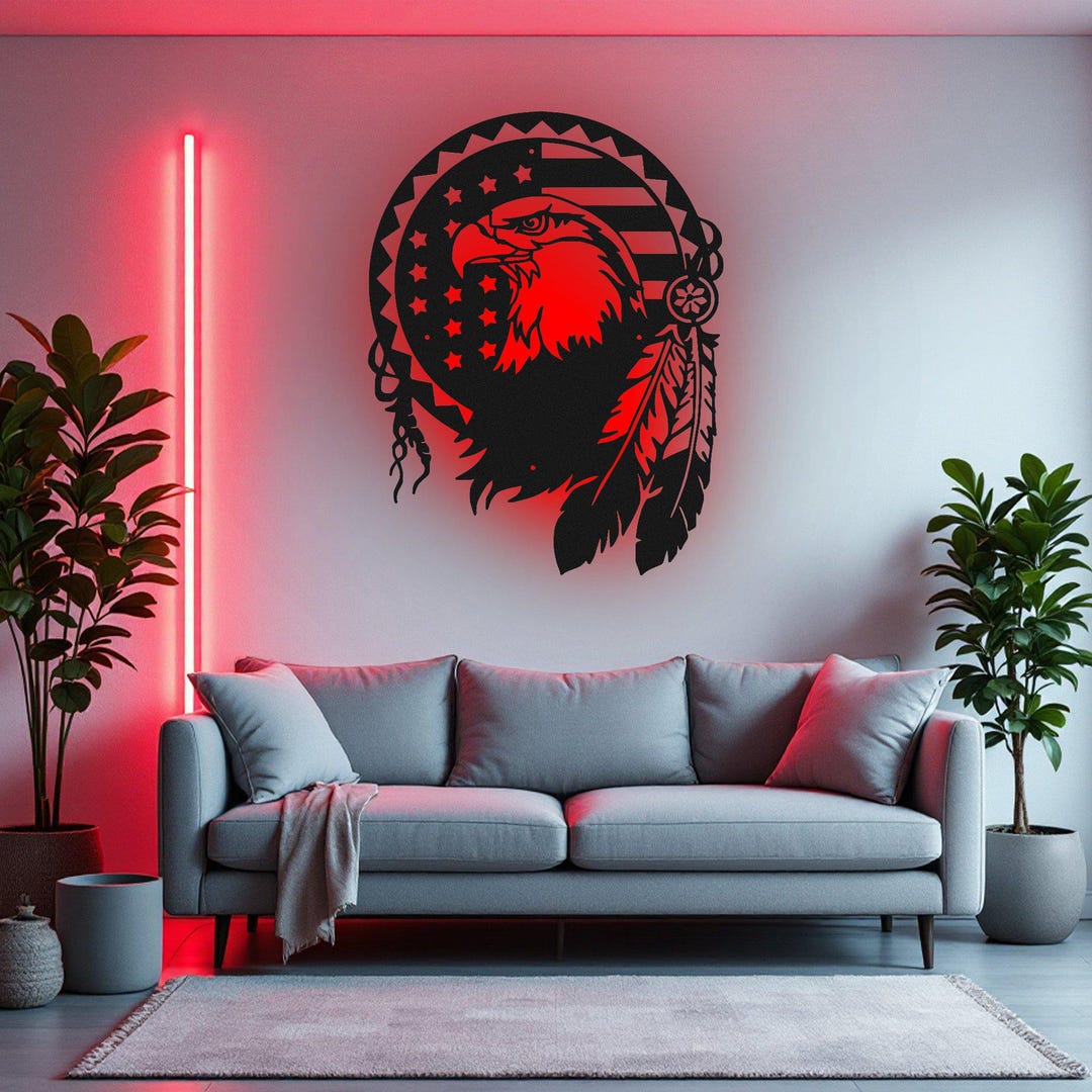 Bald Eagle Metal Wall Art, Bald Eagle Sign Decoration for Room, Bald ...