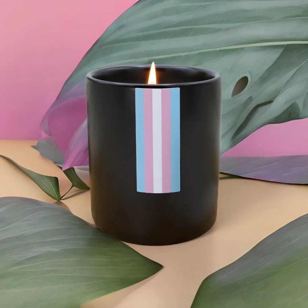 Luxury Transgender Pride Flag Scented Candle for Transgender Birthday ...