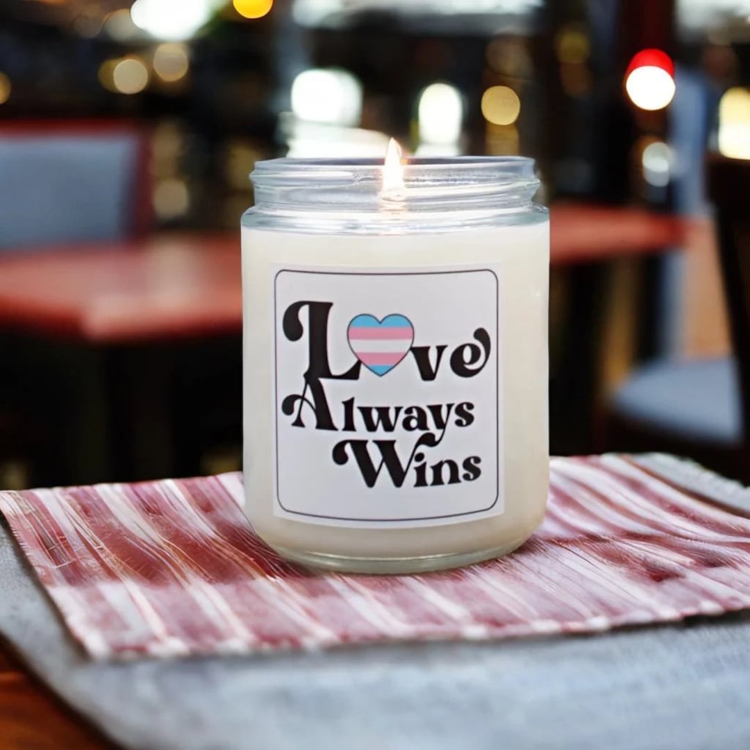 Love Always Wins Gift for Transgender LGBTQ+ Highly Scented Premium ...