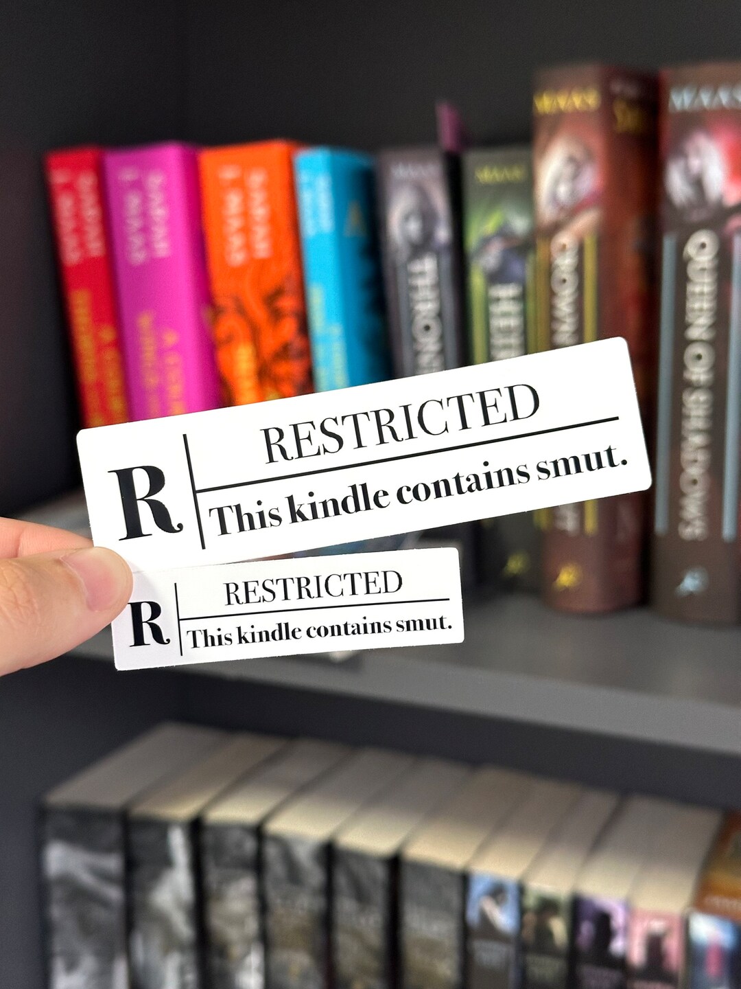 Rated R Kindle Contains Smut Vinyl Sticker | Bookish Sticker - Etsy