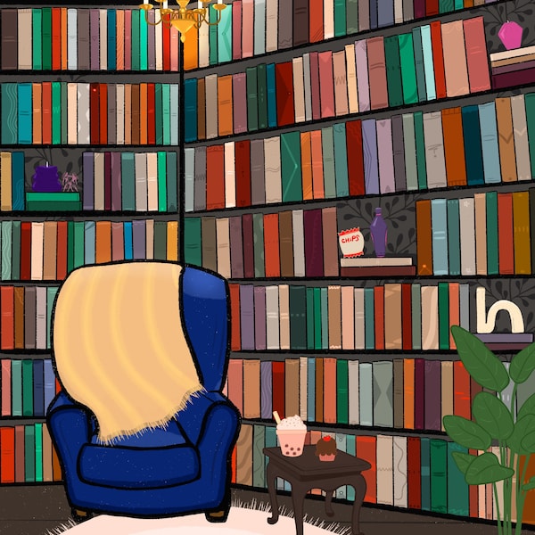 Colouring Bookshelf Etsy