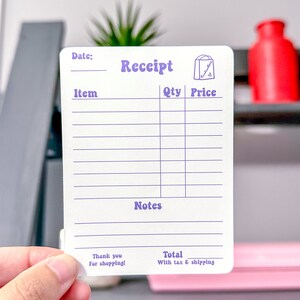 Receipt for Small Business 3x4 Inch | DIGITAL DOWNLOAD | Small Business ...