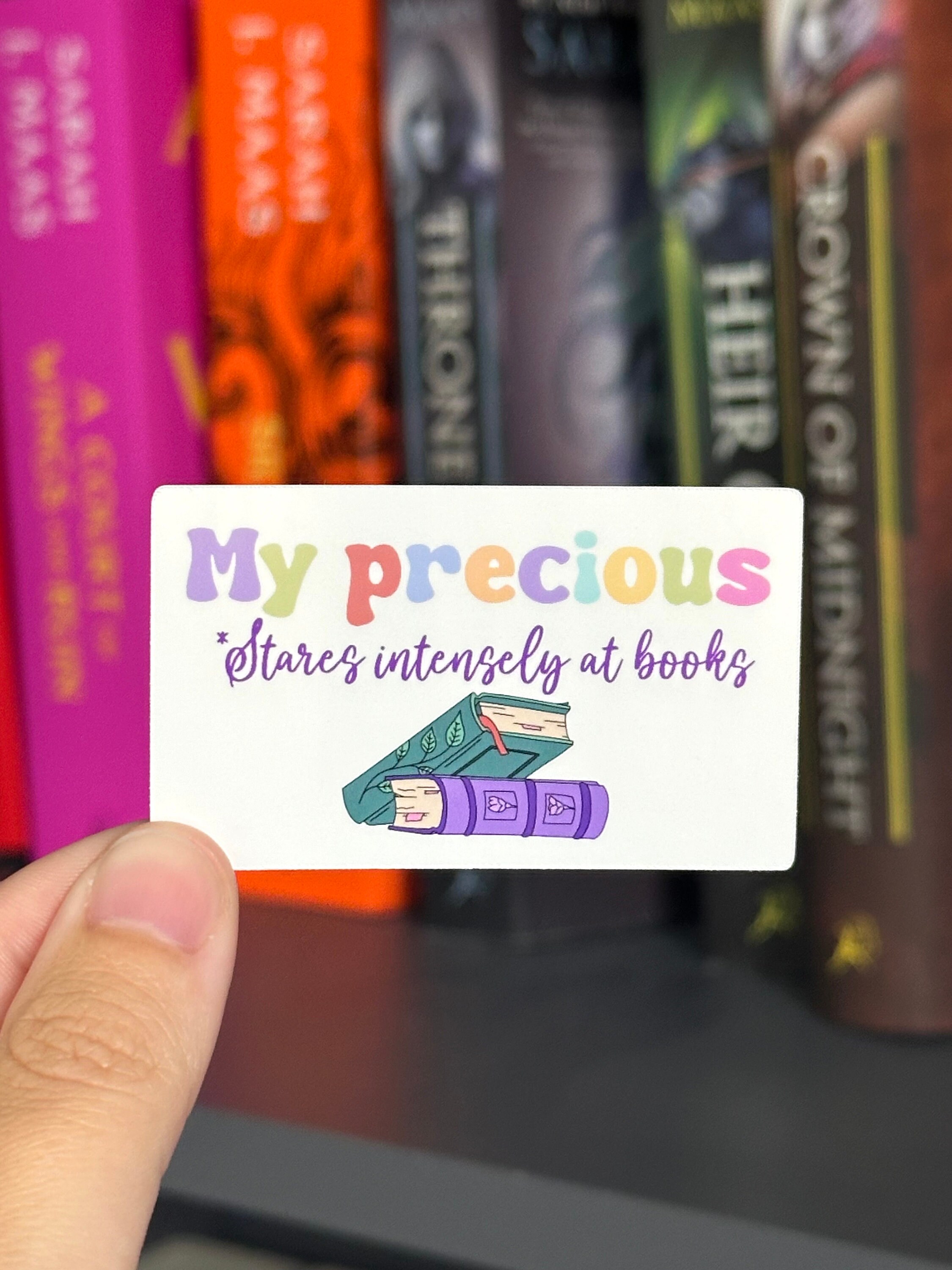My Precious Books Vinyl Sticker, Bookish Sticker, Colourful Book ...