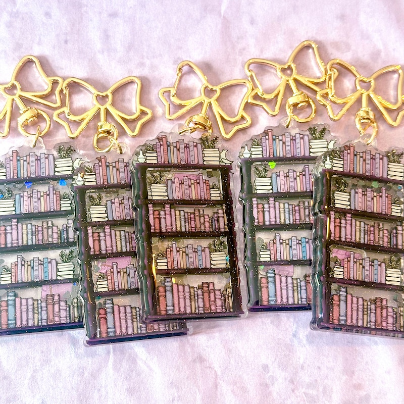 Bookish Keychain - Etsy