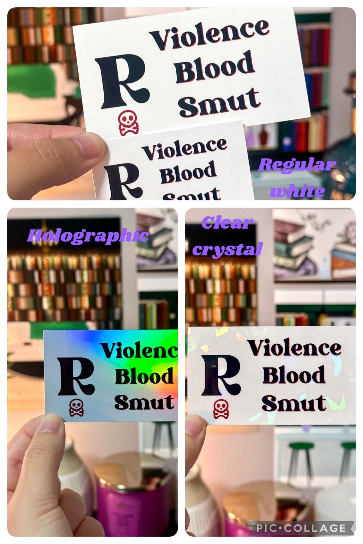 Rated R Violence Blood Smut Kindle Vinyl Sticker Bookish Sticker - Etsy