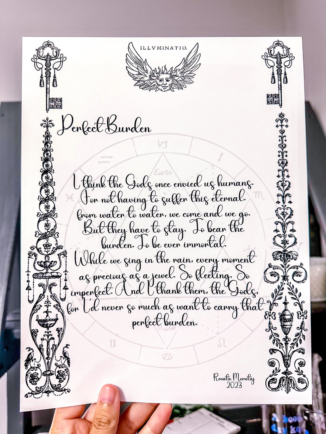 Perfect Burden Poem Art Print - Etsy