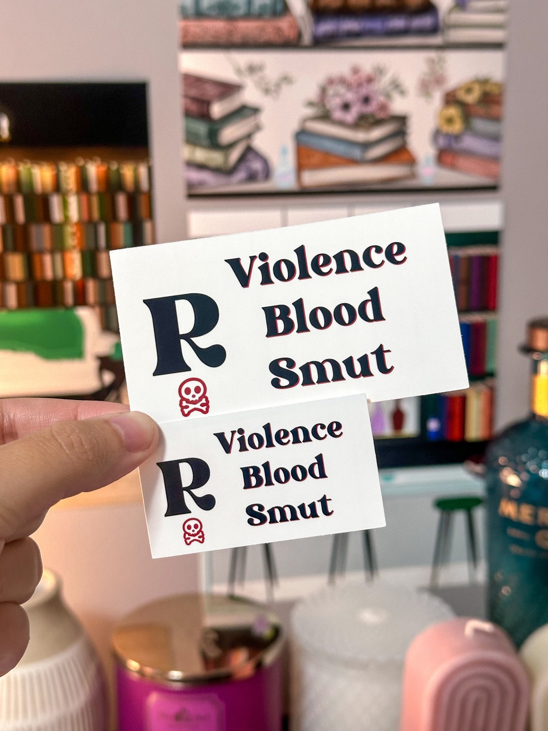 Rated R Violence Blood Smut Kindle Vinyl Sticker Bookish Sticker - Etsy