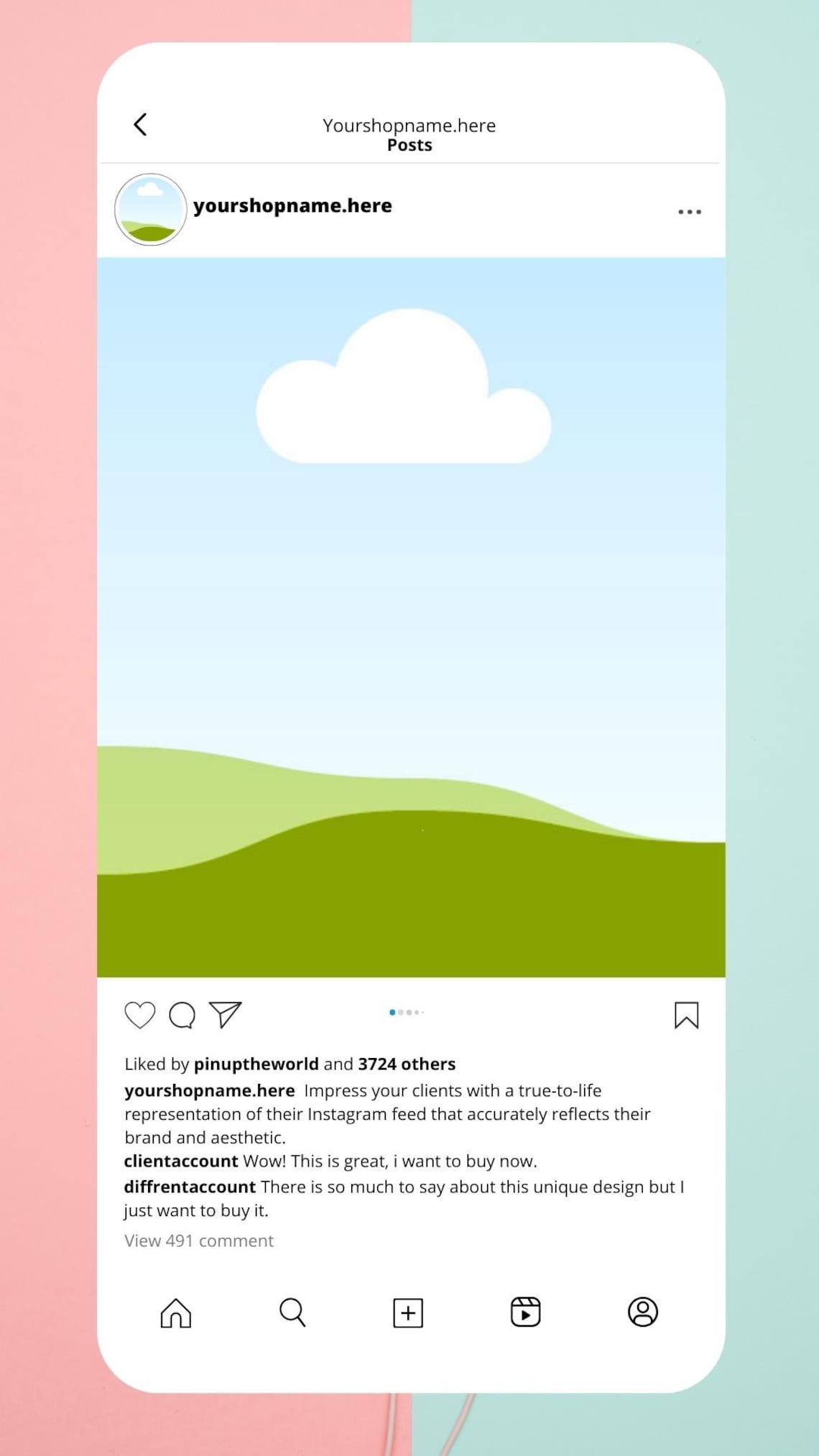 Instagram Mockup Templates for Stunning Profile Designs, Editable Canva ...