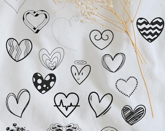 Heart Svg Bundle, Open Heart Svg, Love Svg, Doodle Heart Svg, Heart Svg, Sketch Heart Svg, Hand ...