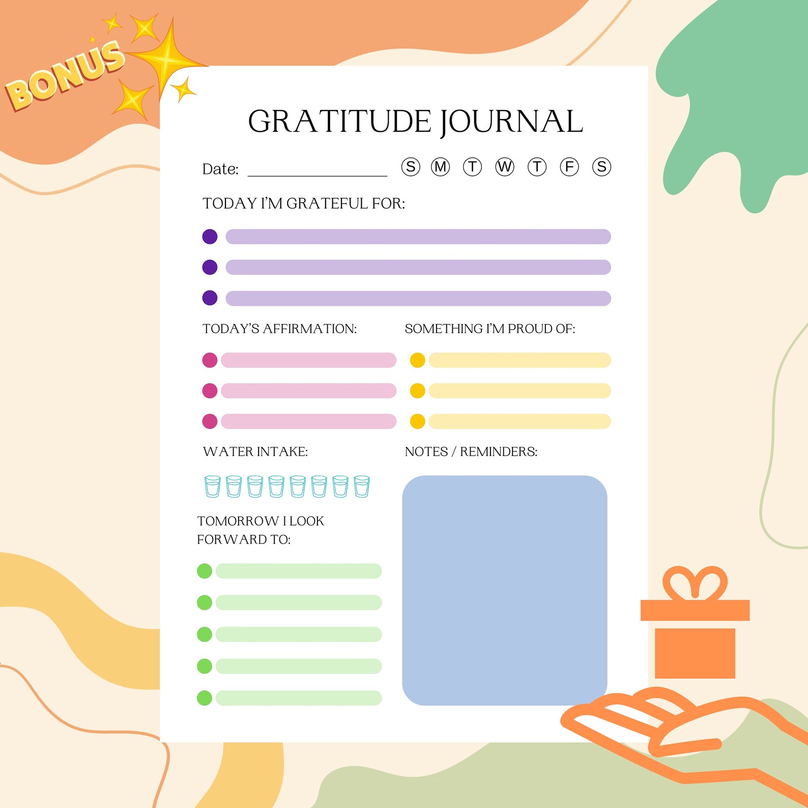 Printable 2024 Planner, 2024 Personal Planner, Gratitude Journal ...