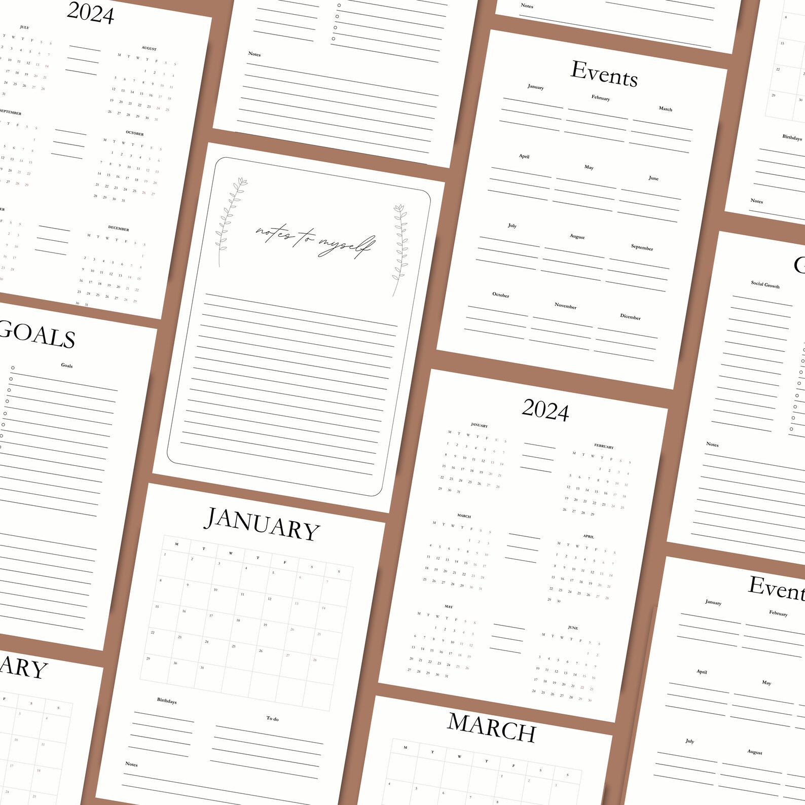 Printable 2024 Planner, 2024 Personal Planner, Gratitude Journal ...