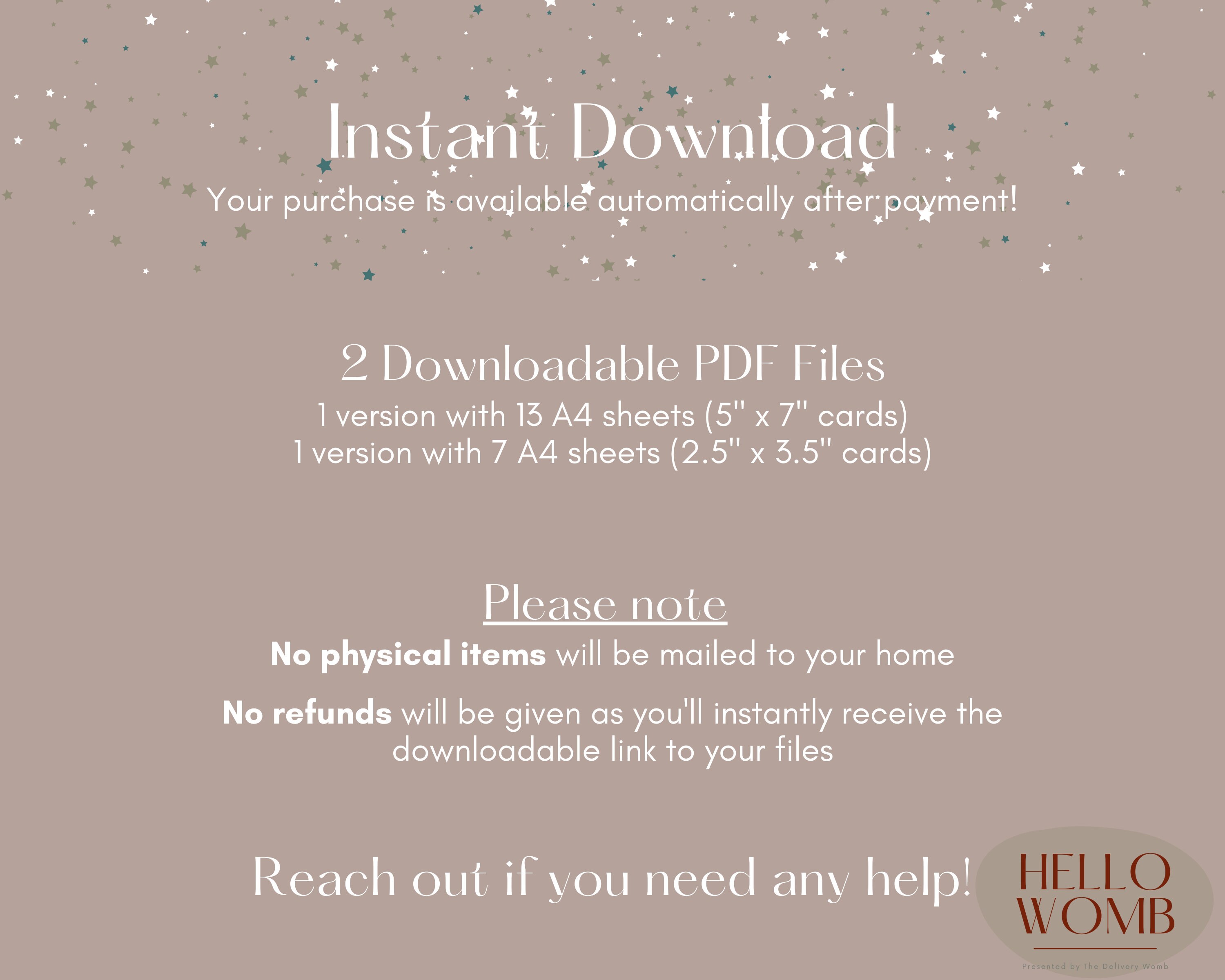 Floral PRINTABLE Affirmation Cards for New Moms Postpartum Self Care ...