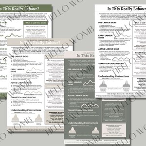 Labour Stages Handout Printable PDF Doula, Newborn, New Mom, Midwife ...