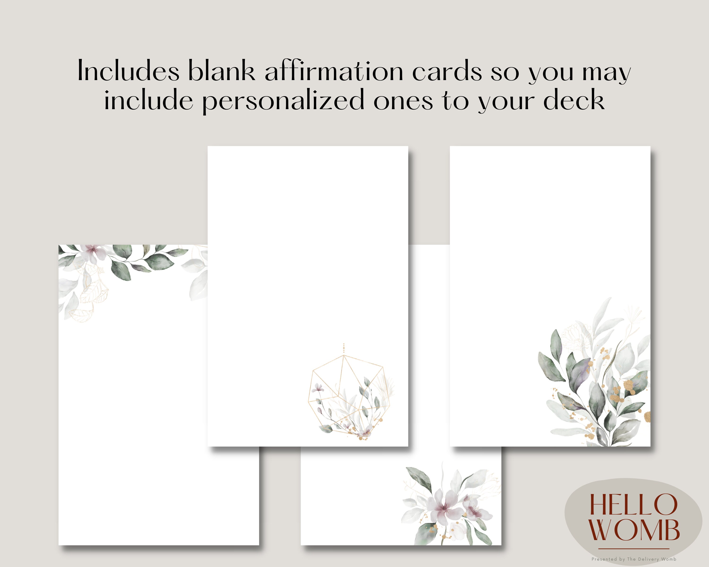 Floral PRINTABLE Affirmation Cards for New Moms Postpartum Self Care ...