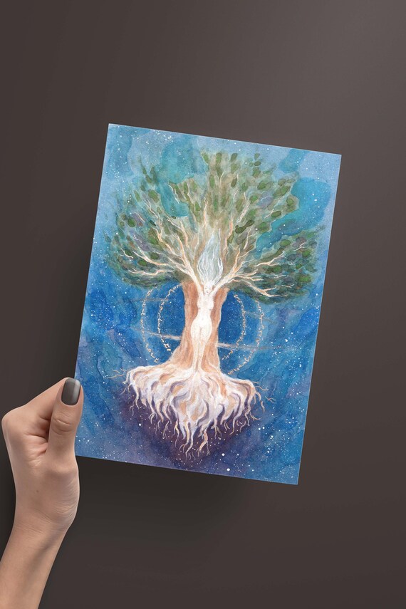 Tree Of Life Watercolor Painting