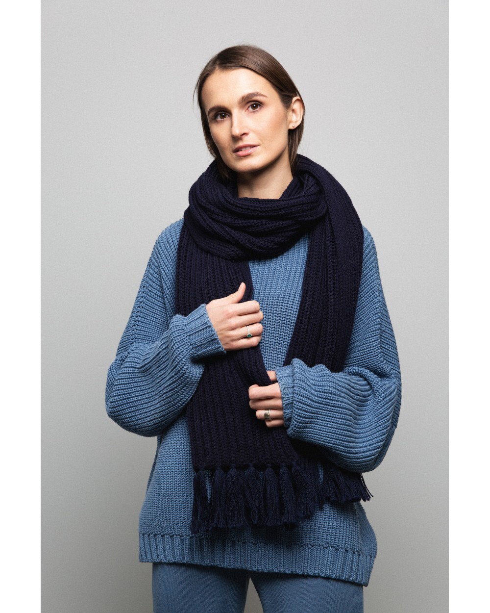 LONG Scarf Adult 100% Merino Wool THICK Knitting 2 Meters Long Scarf ...