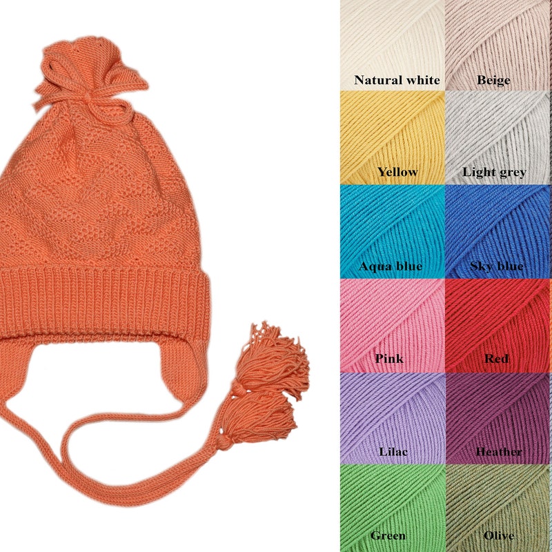Cotton Knit Baby Hat - Etsy