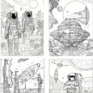 Galaxy Coloring Book - 75 Coloring Pages - Adult - Teen - Printable ...
