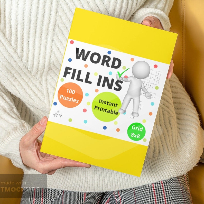 100 Word Fill-ins Puzzles: Printable Inverted Crossword (PDF Download ...