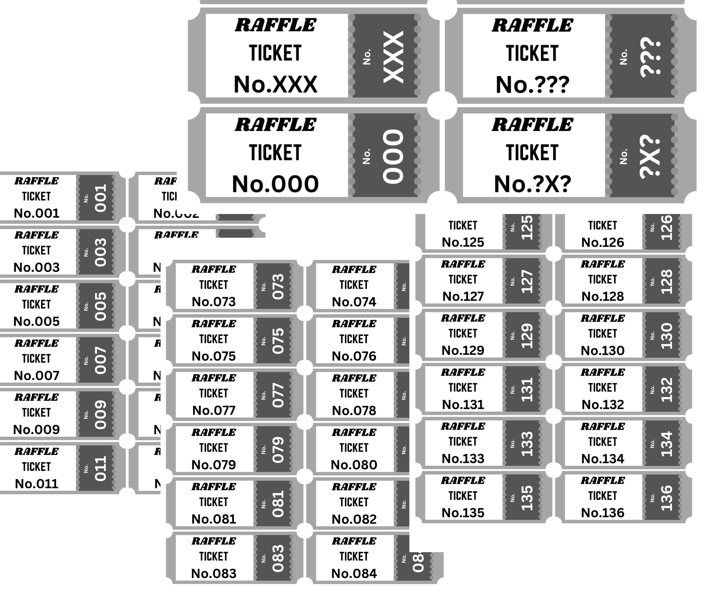 Printable RAFFLE Tickets Fundraising Idea Party Prize Draw - Etsy UK