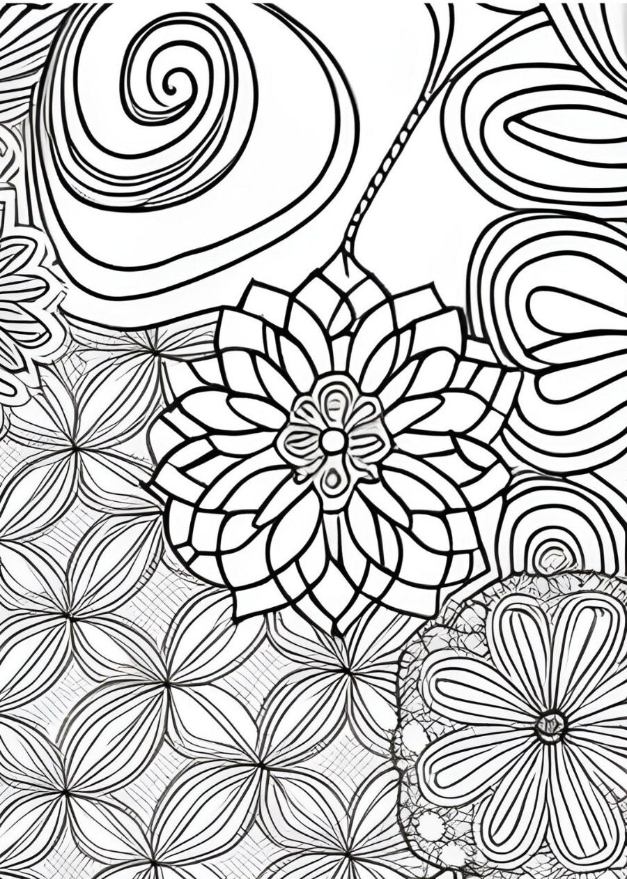 85 Pages Adult Coloring Book - Printable Coloring Pages - Etsy