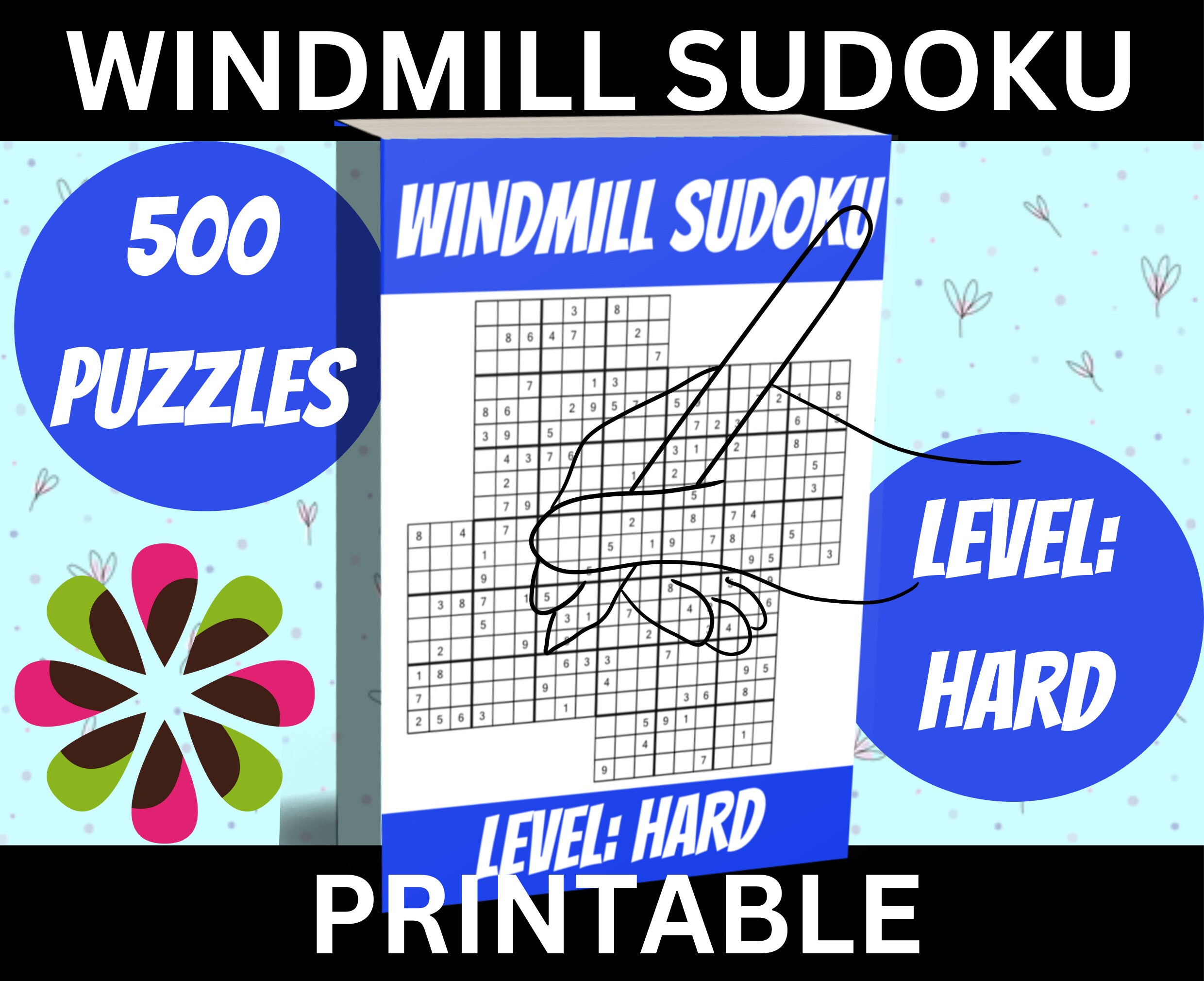 500 Sudoku Windmill Overlapping Sudoku Puzzles Multi Sudoku Hard Level ...
