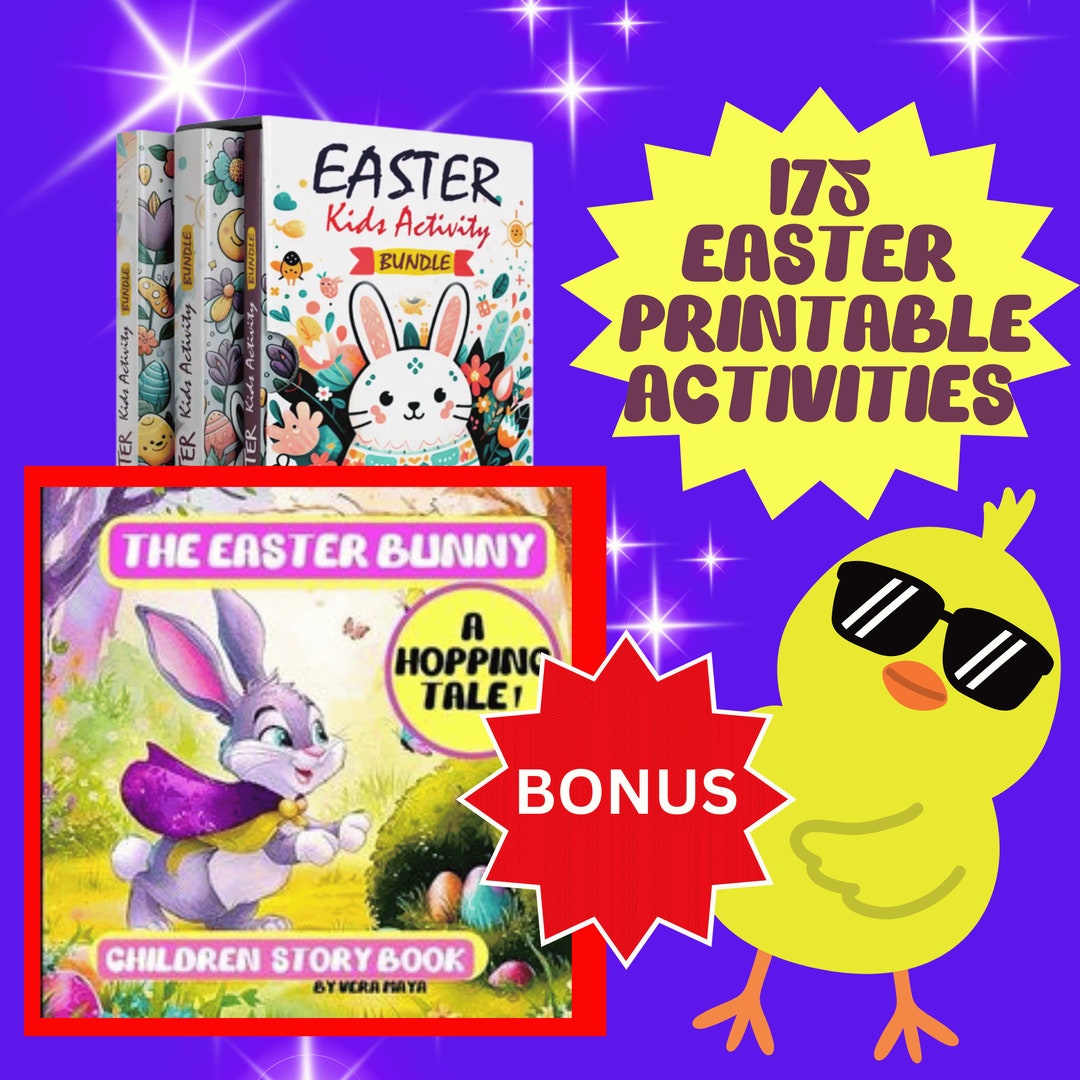 175 Easter Activities for Kids + BONUS - Activity Book - Easter Bunny ...