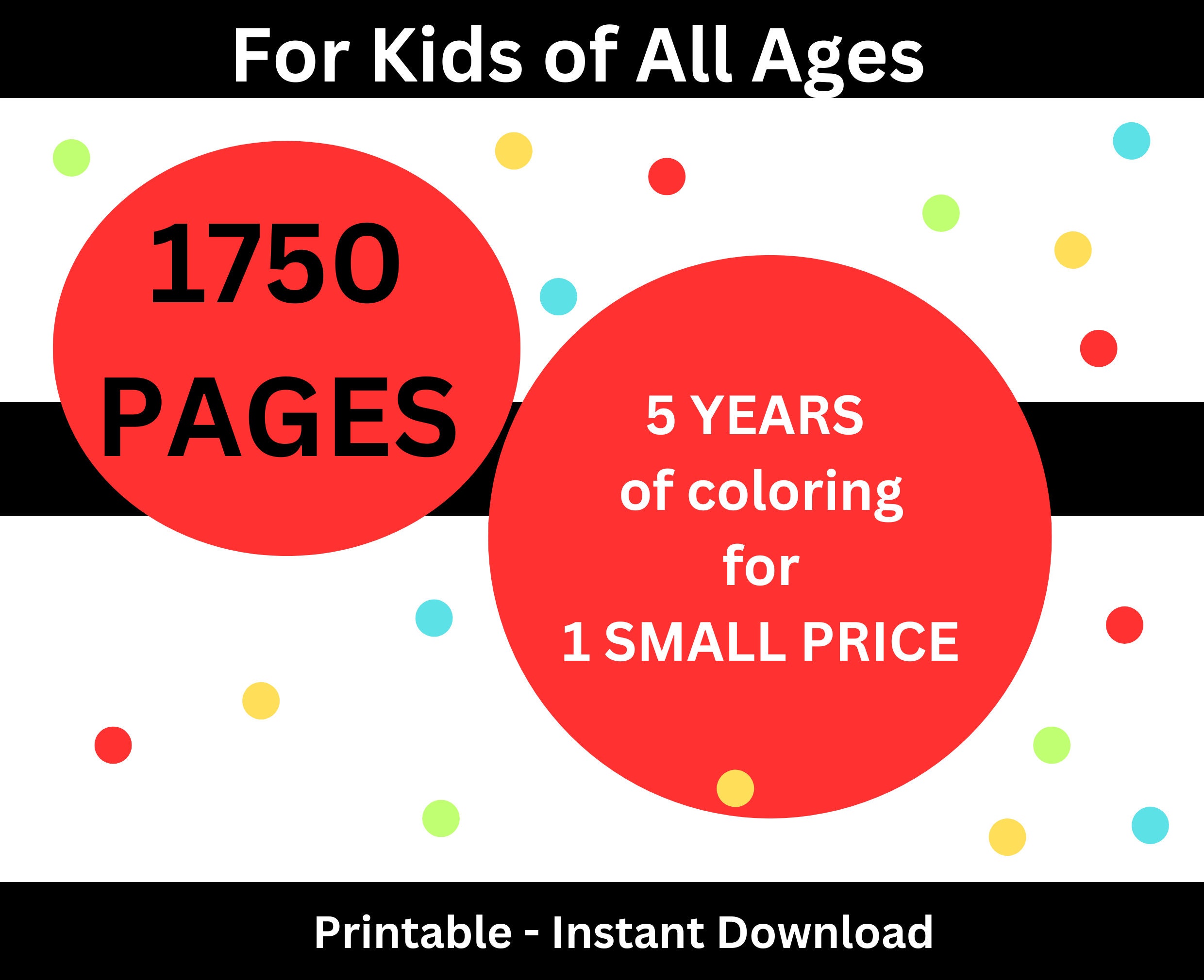 1750 Printable Coloring Pages for Kids Instant Download - Etsy