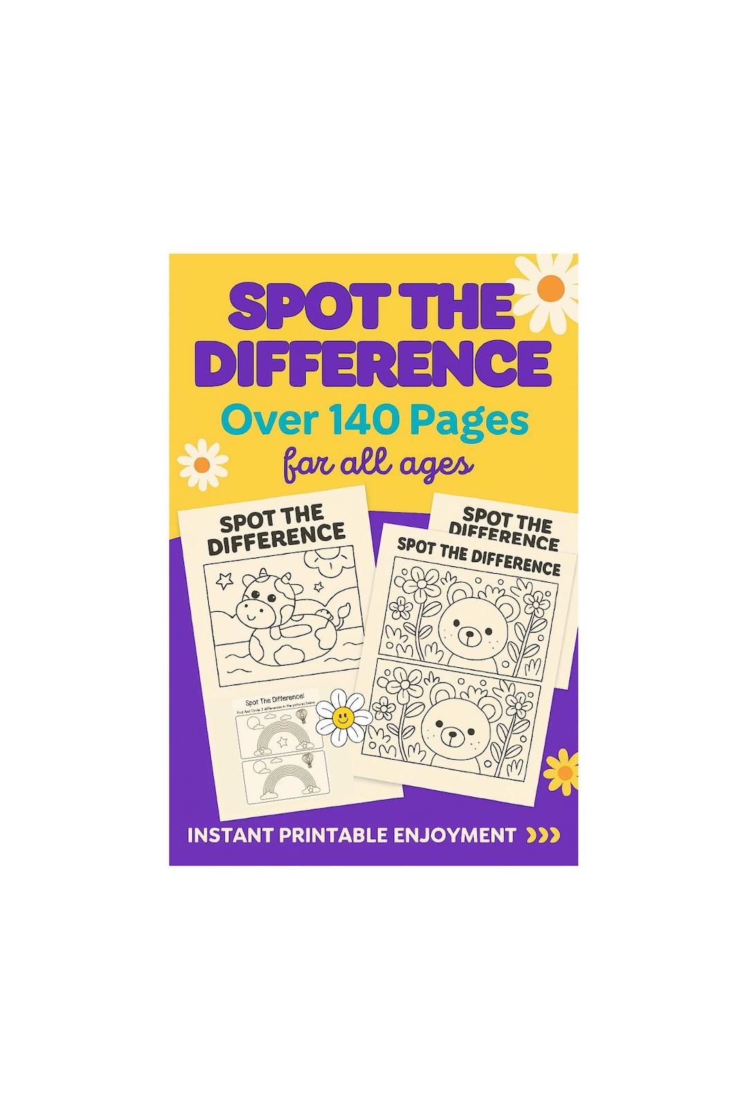 140 Spot the Difference Pages – Printable Fun for Kids & All Ages ...