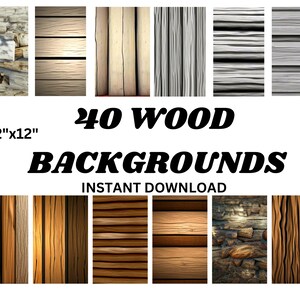 40 Printable Wood Background, Wood Texture Paper, Rustic Wood Digital ...