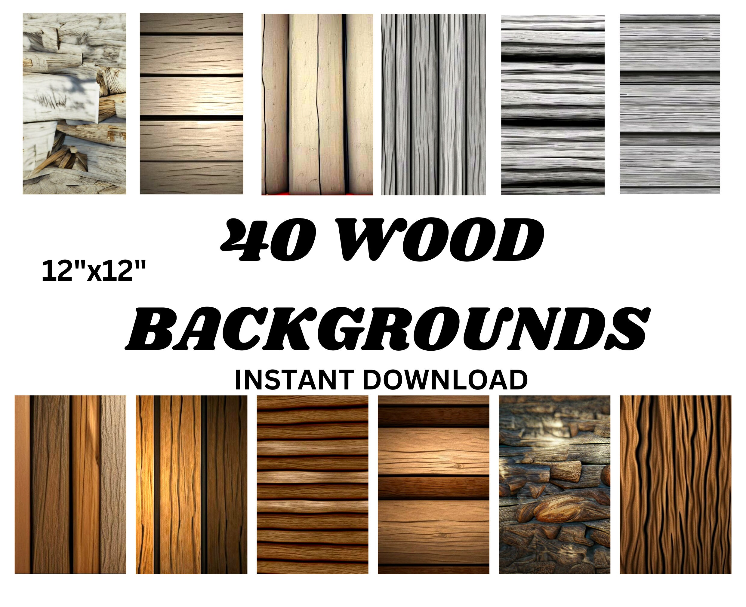40 Printable Wood Background, Wood Texture Paper, Rustic Wood Digital ...