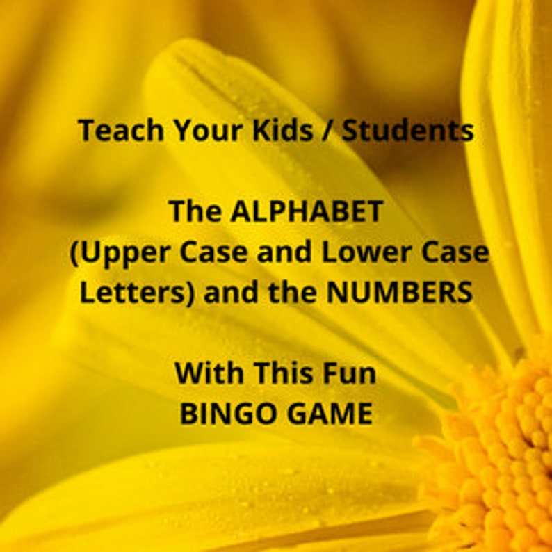Printable BINGO Boards Alphabet and Numbers Bingo With Upper Case and ...
