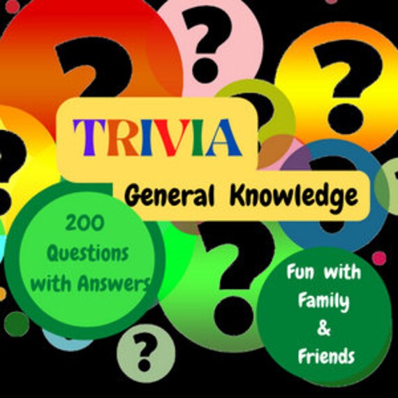200 Printable Trivia Quizzes General Knowledge for All Ages - Etsy