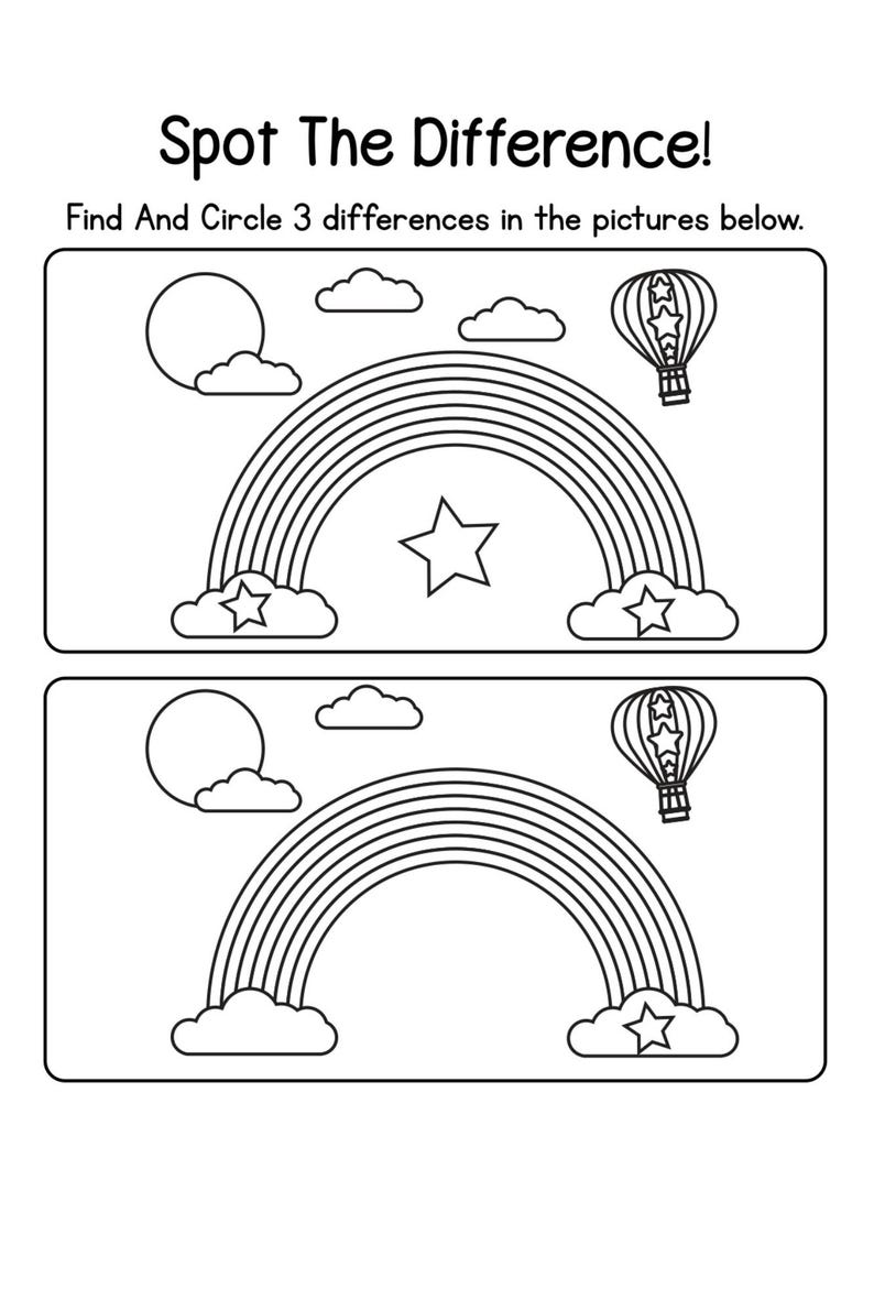 140 Spot the Difference Pages – Printable Fun for Kids & All Ages ...
