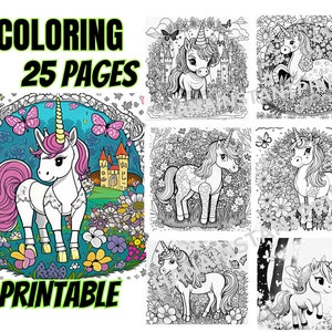 25 Unicorn Coloring Pages for Children and Adults - Cute Whimsical ...