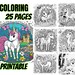25 Unicorn Coloring Pages for Children and Adults Cute Whimsical ...
