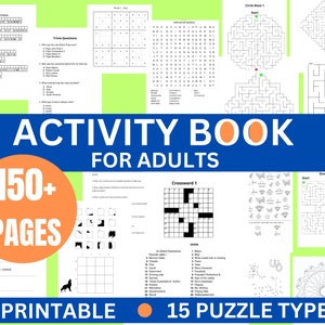 150 Puzzles - HUGE ACTIVITY BOOK - Instant Download Digital Print Pdf ...