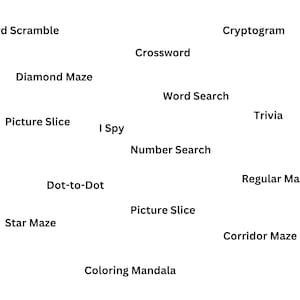 150 Puzzles - HUGE ACTIVITY BOOK - Instant Download Digital Print Pdf ...