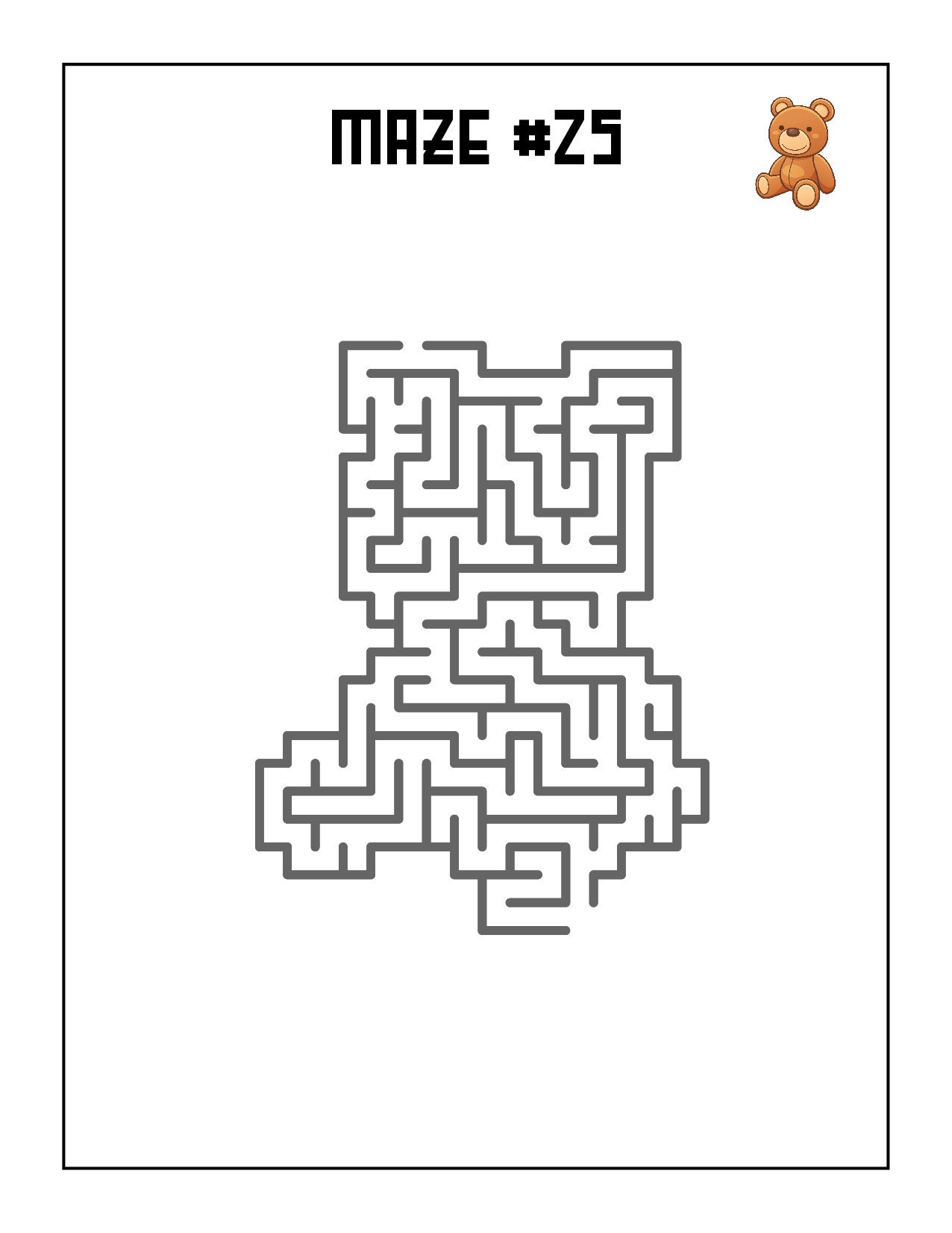194 Printable MAZES for Kids Puzzle Fun, Shape Maze, Brain Teaser ...